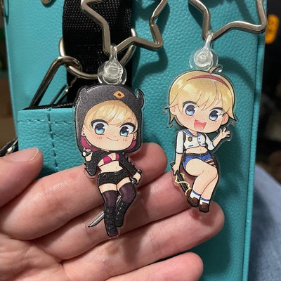 2.5 Acrylic Keychain Metal Gear Solid Meryl Silverburgh and Sniperwolf ...