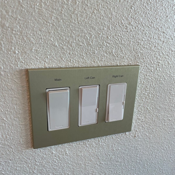 Custom Labeled Metal Rocker Switch Plate Cover: Modern Design - Etsy