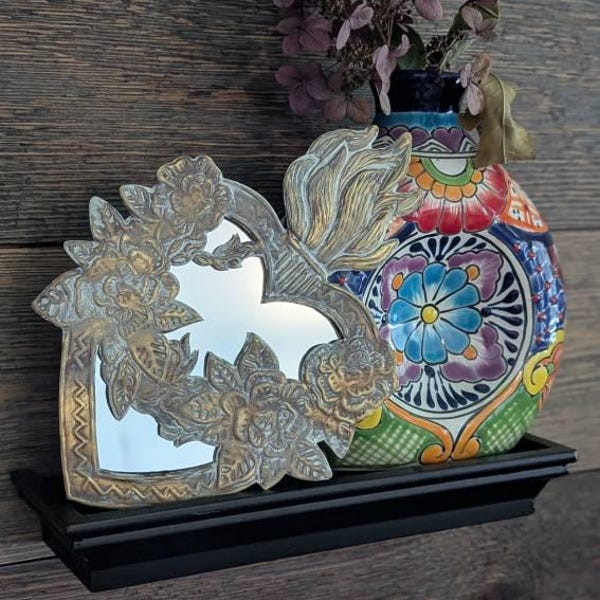 Small Hanging Sacred Heart Prayer Box-milagro Heart-metal Exvoto Heart ...