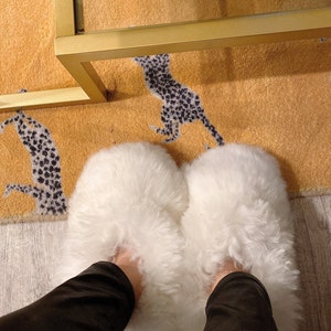 New Model Alpaca Slipper Made of Alpaca Fur Unisex Alpaca | Etsy