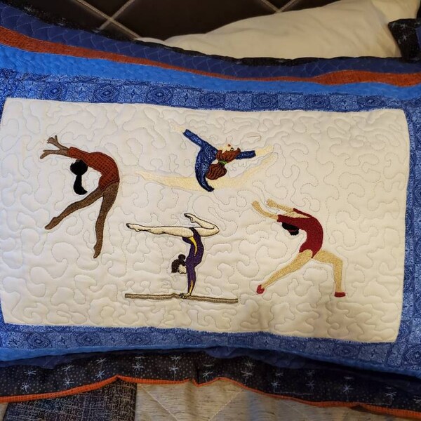 Gymnast Girl Embroidery Design. Machine Embroidery Design. Balance Beam ...