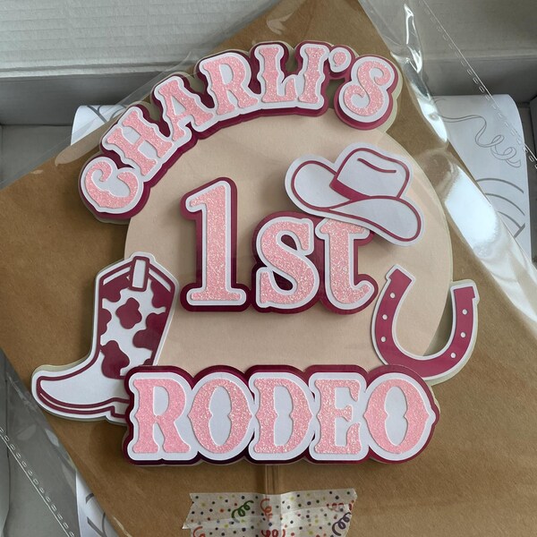 Rodeo Cake Topper | My First Rodeo Cake Topper| Birthday Cake Topper ...