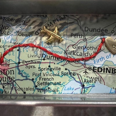 Long Distance Gift, Two Maps in One, Custom Map Gift, Maps in Frame ...