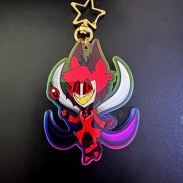 Hazbin Hotel Chibi Ace Alastor Pride Acrylic Keychain - Etsy