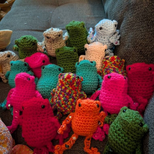 Beaded Fidget Frog Crochet Pattern: Beginner Friendly, No Sew, Sensory ...
