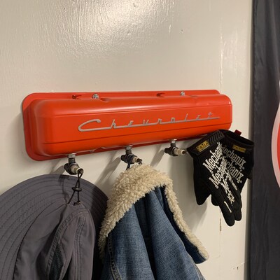 Repurposed Valve Cover Spark Plug Hat/coat Rack - Etsy