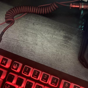 Classic White YC8 Custom Coiled Keyboard Cable - Etsy