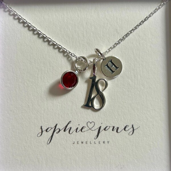 Personalised 18th Birthday Sterling Silver Heart Necklace - 18th Gift ...
