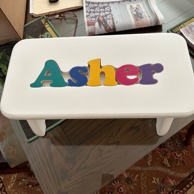 Personalized Puzzle Stool Pick Your Finish First Birthday - Etsy