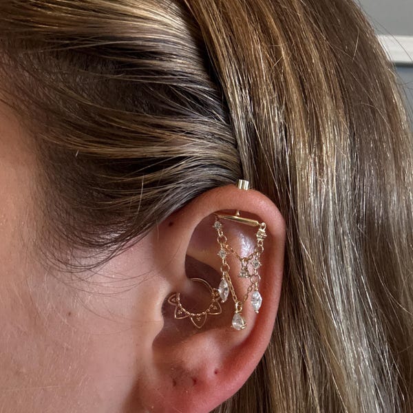 925 Solid Silver, Diamond Drape Chandelier Threaded Stud Earring ...