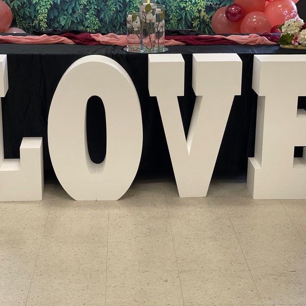 30 Tall Large LOVE Table Base Foam Letters 8 Deep Letters Wedding ...