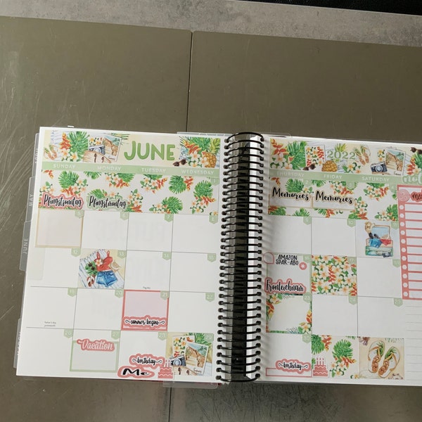 June Monthly Planner Stickers, Printable Planner Stickers, Erin Condren ...