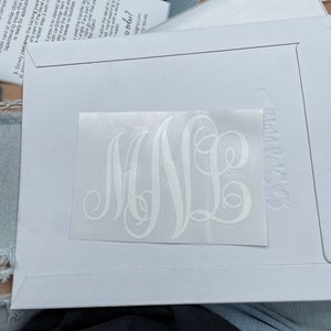 Monogram Car Decal / Car Decal / Script Monogram / Vinyl - Etsy