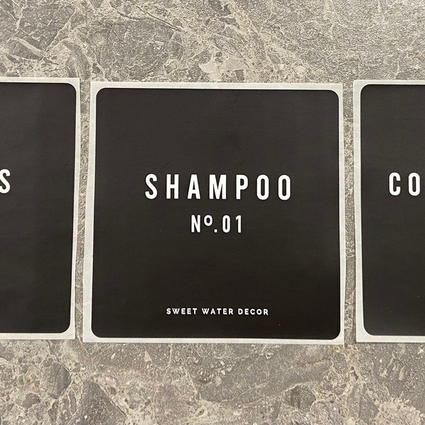 Black Labels for Dispensers | 3" Waterproof Soap Bottle Labels | Dish ...