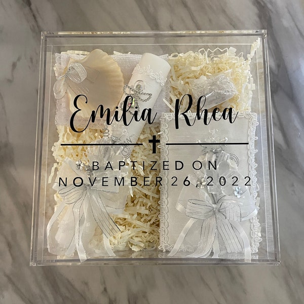 Personalized Baptism Gift Box, Baptism Gift Box, First Communion Gift ...