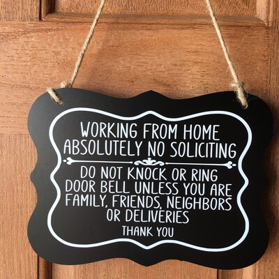 Make Your Own Custom Porch Sign, Custom Made No Soliciting Sign, Design ...