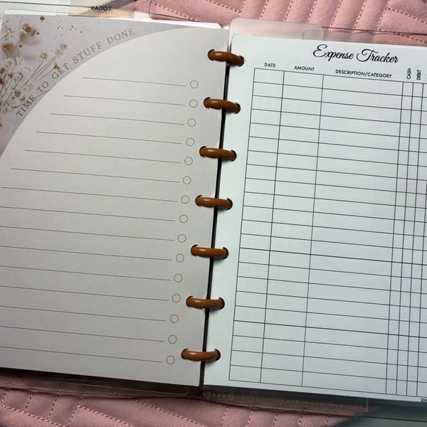 Personal Wide Printable Inserts, Verical Box WO2P Weekly Personal ...