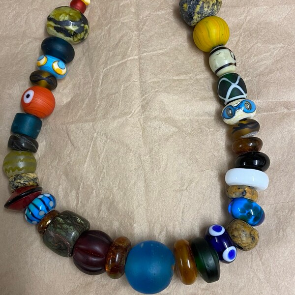 Nodular RIPPLED Slate Grey Spiral Freeform Sacred Stone BEAD 8mm ...