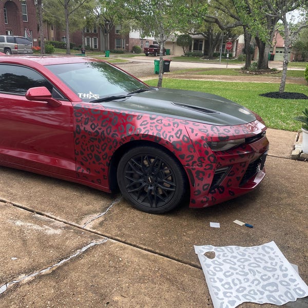Leopard Print JDM Car Decal Sticker / Leopard Print Side Vehicle Wrap ...
