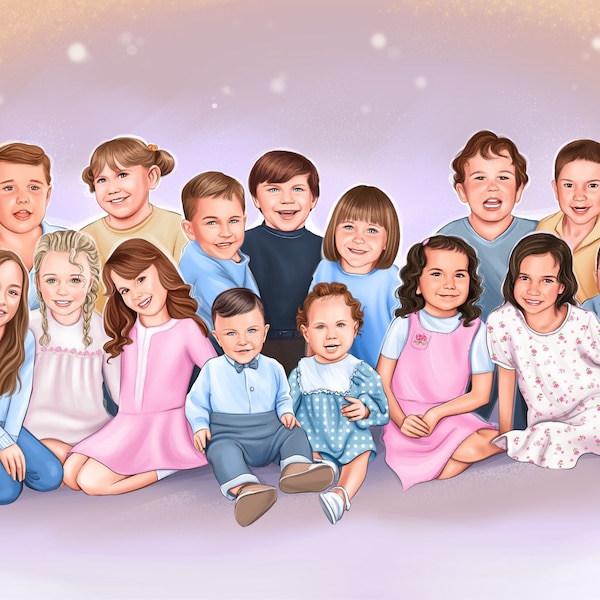 Custom Digital Realistic Portrait - 1 Person, Full Body With Background ...