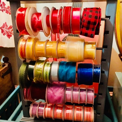 Ribbon Holder WALL Mountable Ribbon Rack Craft Storage - Etsy