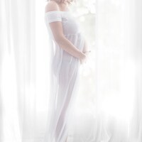 Backlit Window Digital Backdrop, White Curtains, Maternity Baby ...