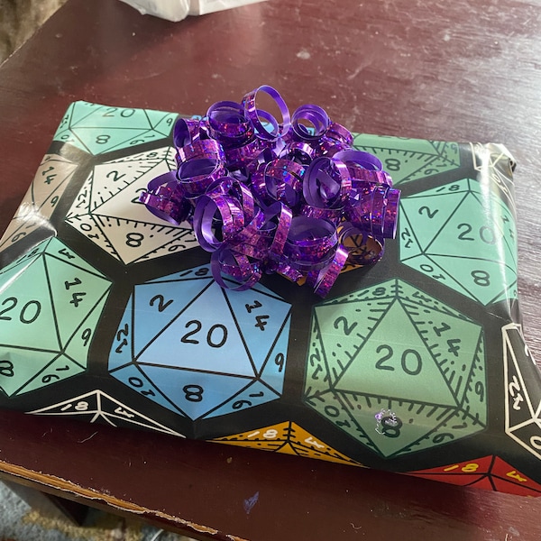 Dnd Wrapping Paper Dungeons and Dragons Wrapping Paper Dnd Dice ...