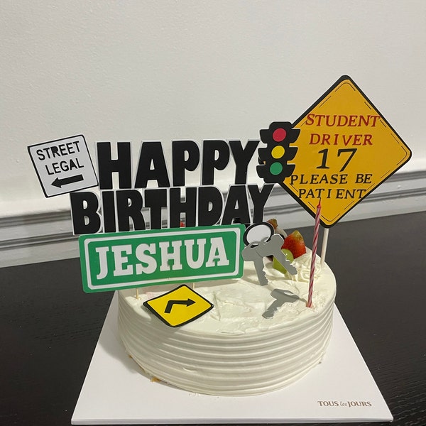 Any Name and Age Driver License Birthday Cake Topper,cake Topper,new ...