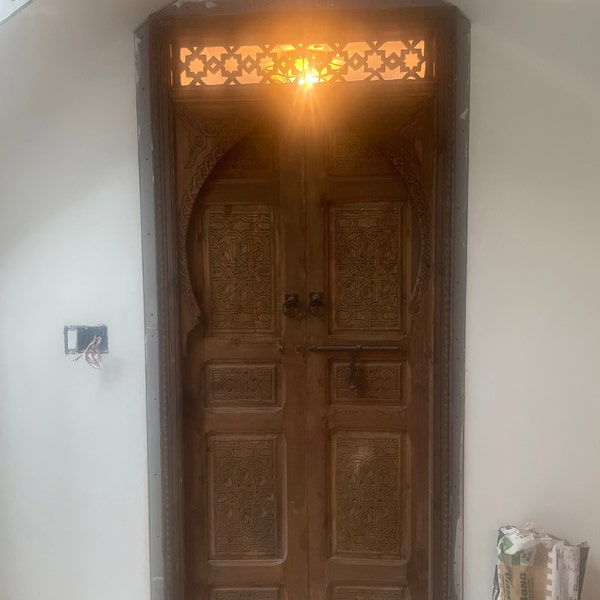 Antique Old Riad Wrought Iron Filigree Art Window, Moorish Architecture ...
