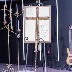 A Cord of Three Strands Unity Ceremony Braided Cord Cross Sign With ...