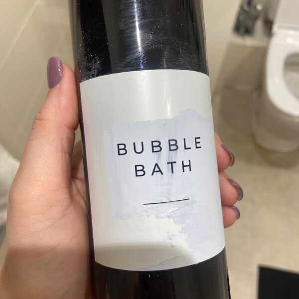 Minimalistic, Personalised Labels, Shampoo, Conditioner, Shower Gel ...