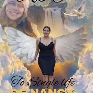 RIP Angel Wingstemplate,memorial Rest in Peace Add Photo for Funeral ...