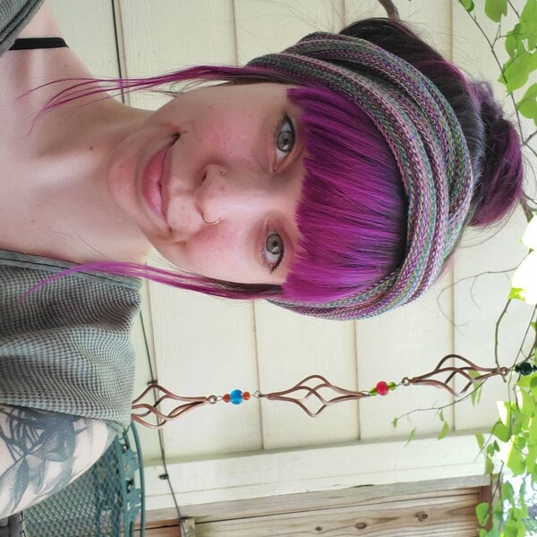 HEAD BAND Hair Wrap DREADLOCK Dreads Tube Psy Trance Rasta Hat Hippy ...