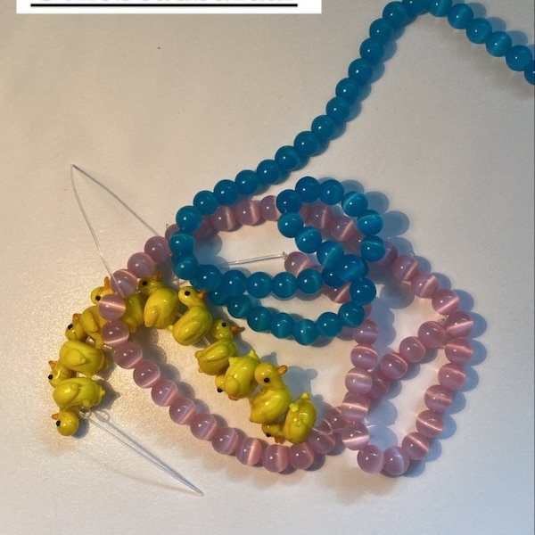 10 Duck Beads,yellow Glass Duck Beads,bead for Keychain Holders,y2k ...