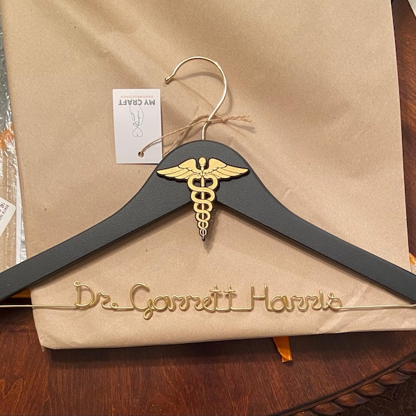 Personalized White Coat Hanger: Medical Student Gift, PA-C Ceremony - Etsy