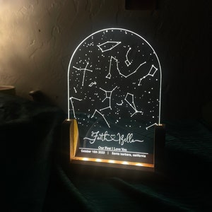 Personalized Constellation Chart Lamp Gift Star Map on Night - Etsy