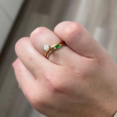 14k Real Solid Gold Diamond X Ring, Criss Cross Ring, Cross Thumb Ring ...
