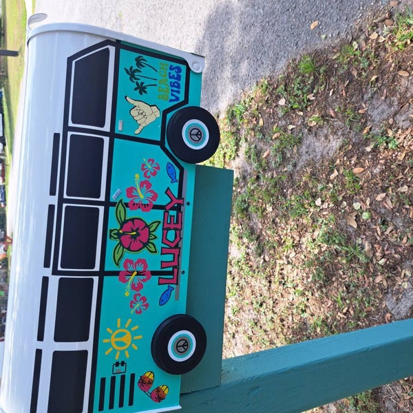 Large-size Mailbox Camper Van Mailbox (VW Camper Van Vibes) Custom. I ...