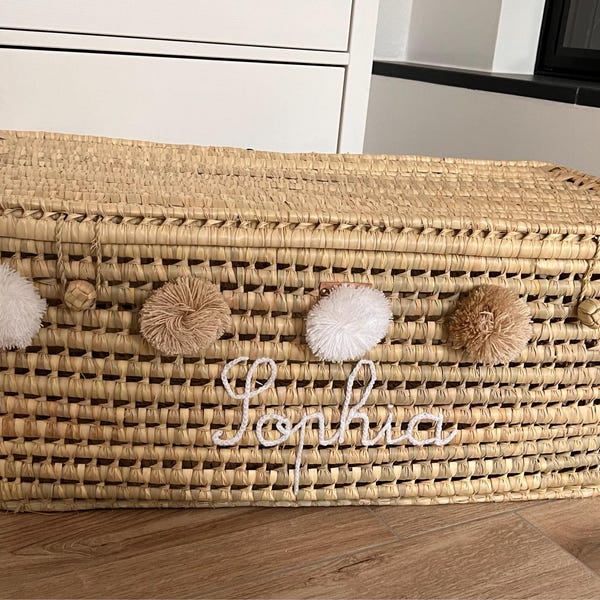 PERSONALIZED Wicker Storage Chest, Toy Trunk, Wicker Toy Chest, Rattan ...