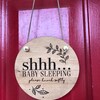 Baby Sleeping Sign, Nursery Knock Softly, Infant Sign, Child's Room ...