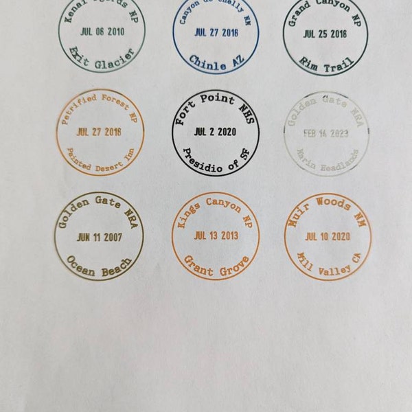 The Original Digital National Park Cancellation Stamps Template in ...