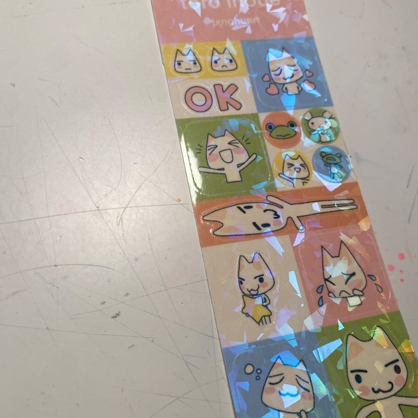Toro Inoue Sony Playstation Cat Holographic Vinyl Sticker Sheet - for ...