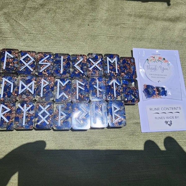 Magical Sparkle Glitter Bling Elder Futhark Viking Resin Runes by KJ ...