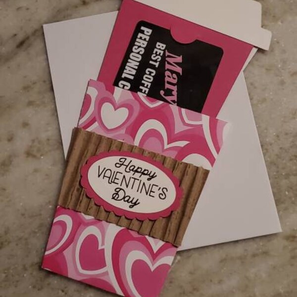 Valentine's Day Gift Card Holder, Coffee Cup Gift Card Holder ...