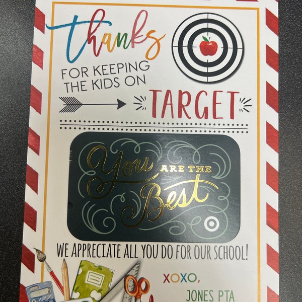EDITABLE Teacher Appreciation Gift Card Holder, Thanks for Keeping Me ...