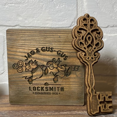 Cinderella Jac and Gus Gus Locksmith SVG Silhouette Cameo Cricut Cut ...