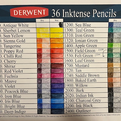 Kalour 300 Colored Pencil Swatch Chart - Etsy