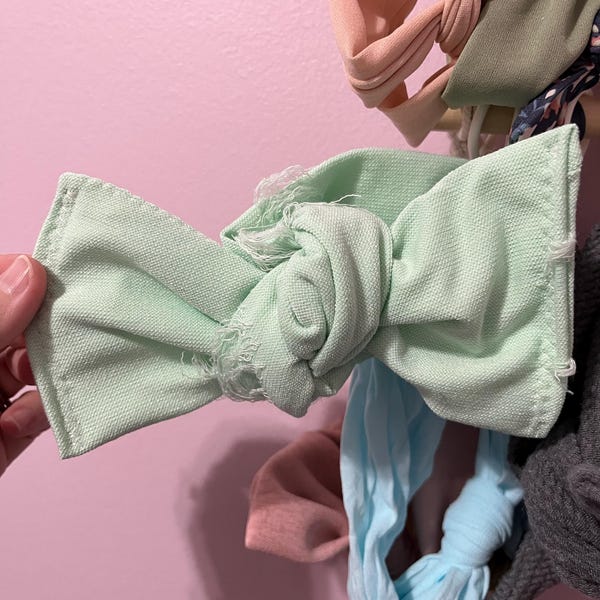 Jumbow Oversized Sweater Head Wraps, Turban, Bow, Hand-tied, Knit Bows ...