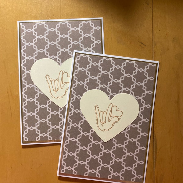 Sign Language Rubber Stamp, I Love You, With Heart, Valentine's Day ...