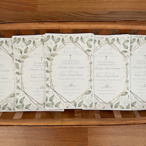 Catholic Funeral Program Template Catholic Mass Service Funeral Mass ...